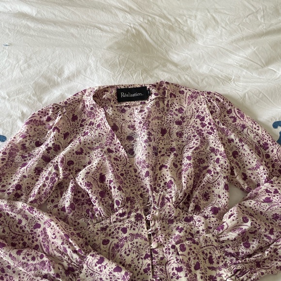 Realisation Par | Tops | Ralisation Par Purpleivory Blouse | Poshmark